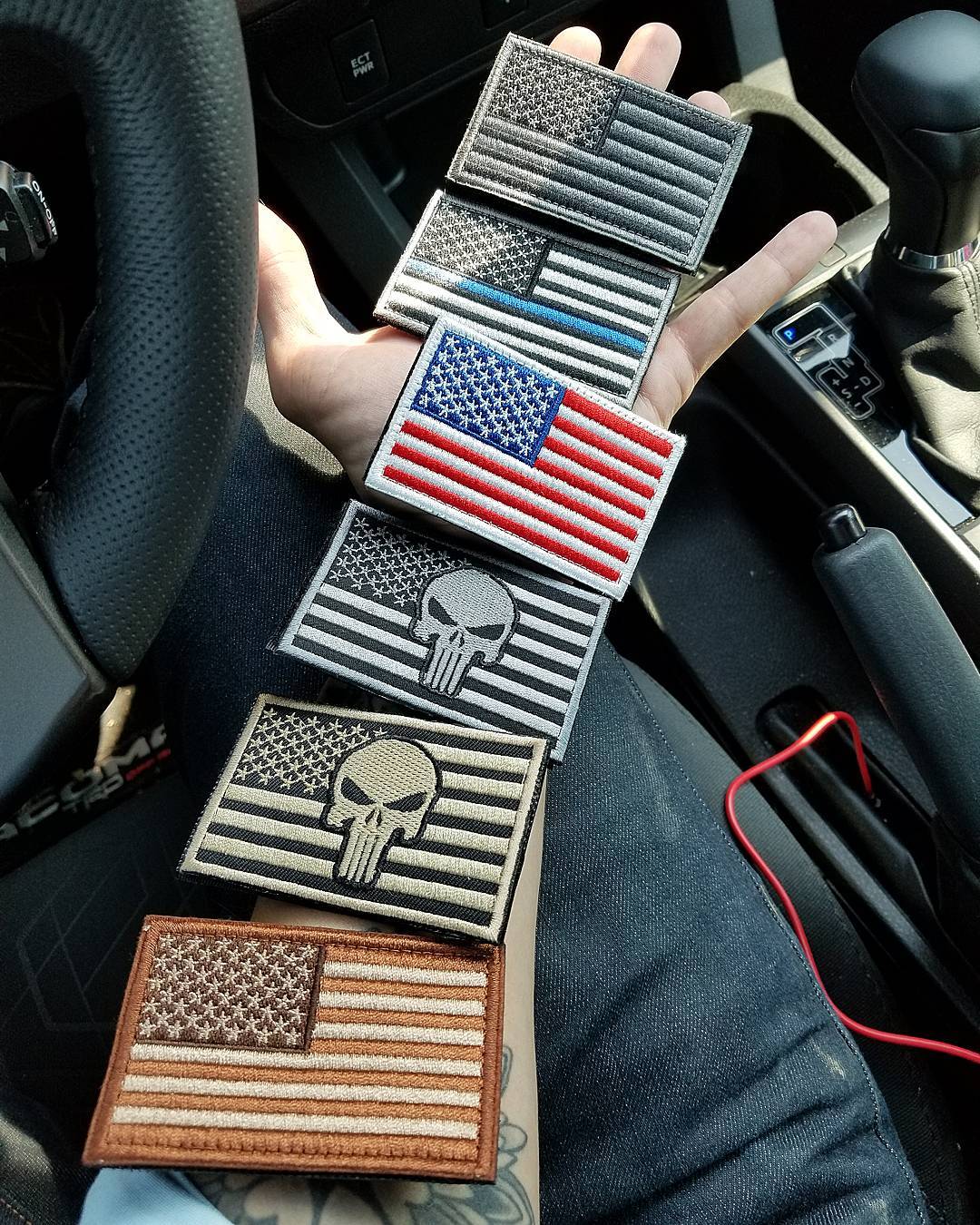 6 American Flag Morale Patch Bundle (Embroidered) – Stickthison