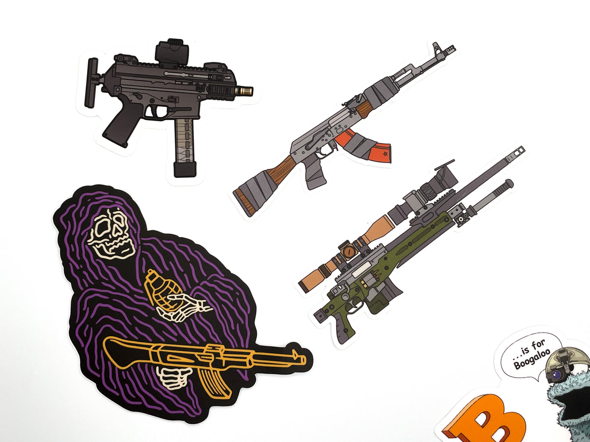 Assorted Firearm Sticker Pack V3 – Stickthison
